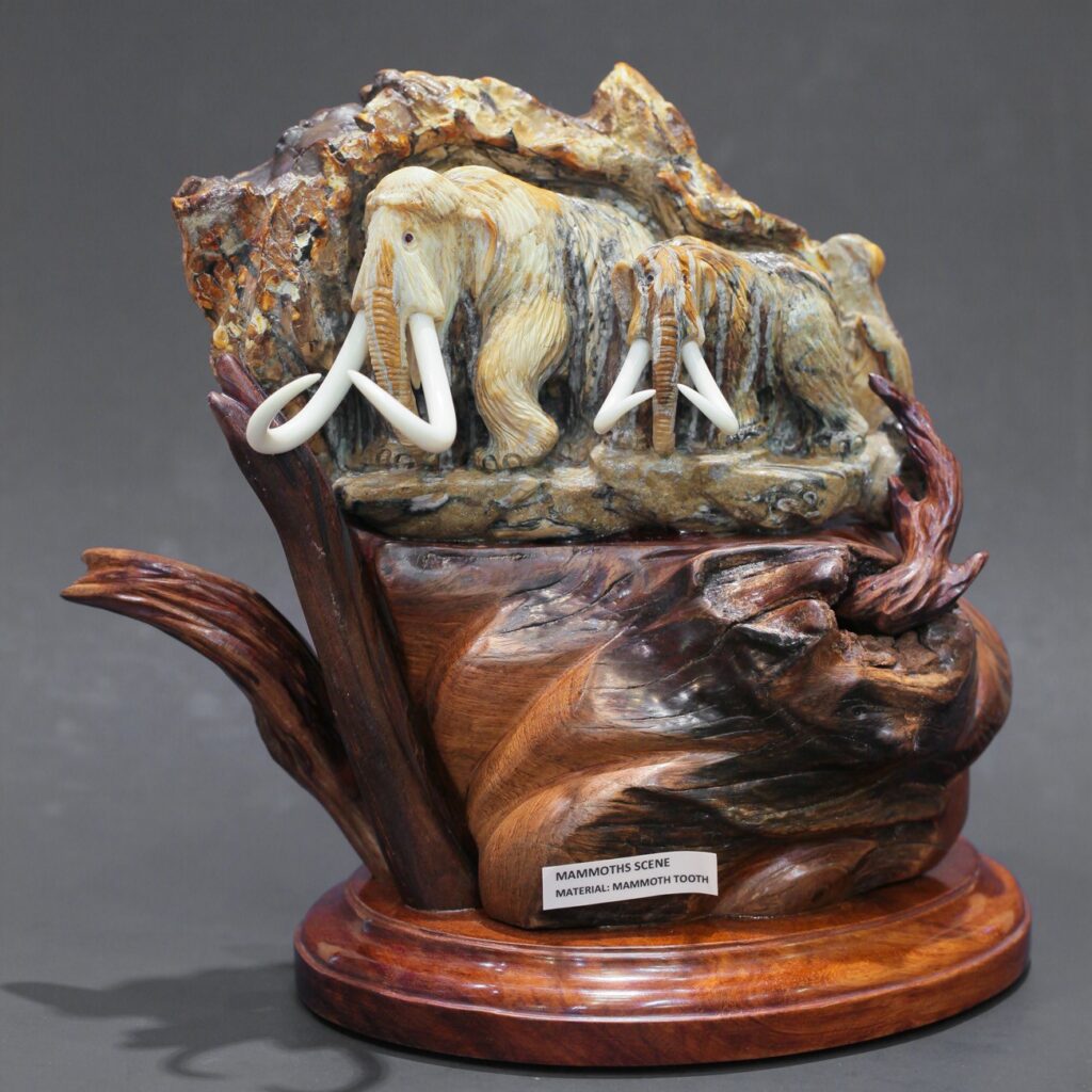 Mammoths Sculpture by Eddie Lee - Northwest American Native Arts & Inuit Artwork Gallery
