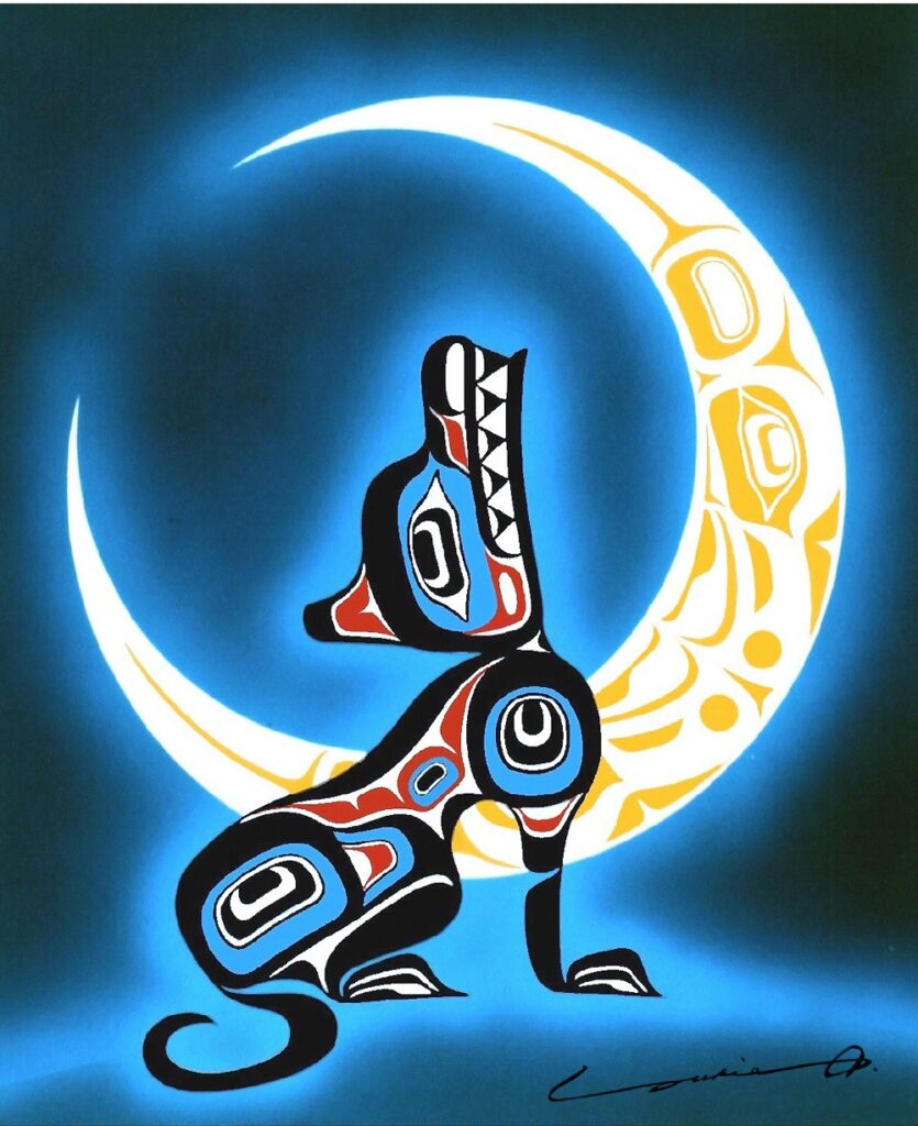 Moon Wolf By Yukie Adams - Northwest American Native Arts & Inuit ...
