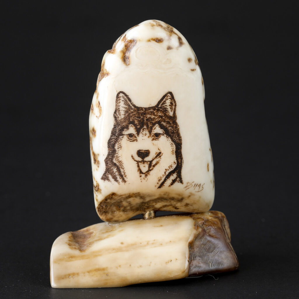 Wolf - Walrus Tooth by Dennis Sim - Northwest American Native Arts ...