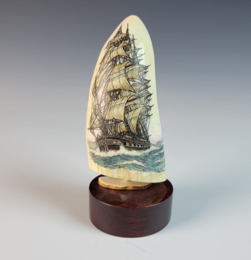 Charles W. Morgan Ship Scrimshaw by Peter Kinney - Northwest American ...