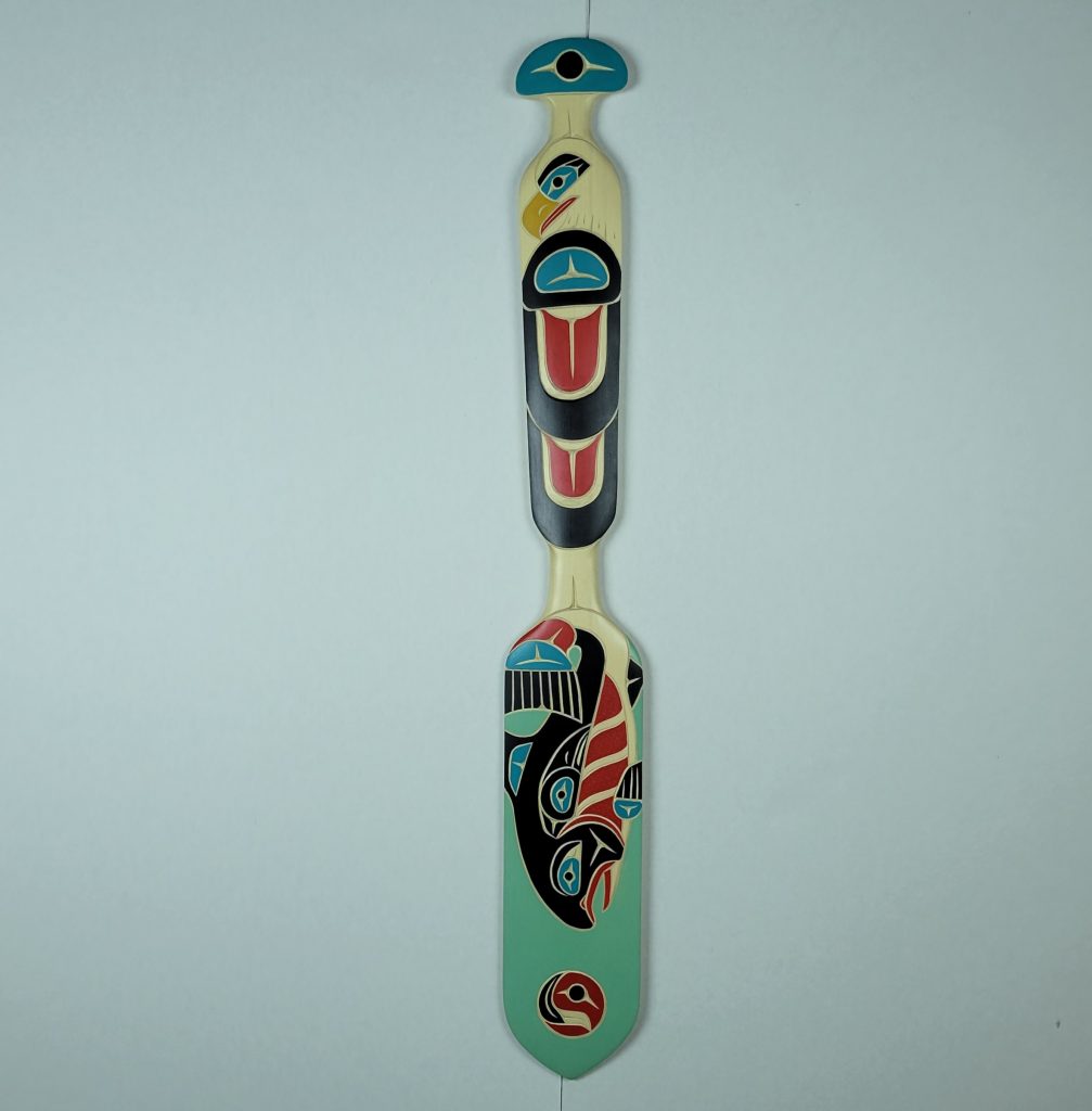 Eagle & Salmon Paddle by John August - Northwest American Native Arts ...